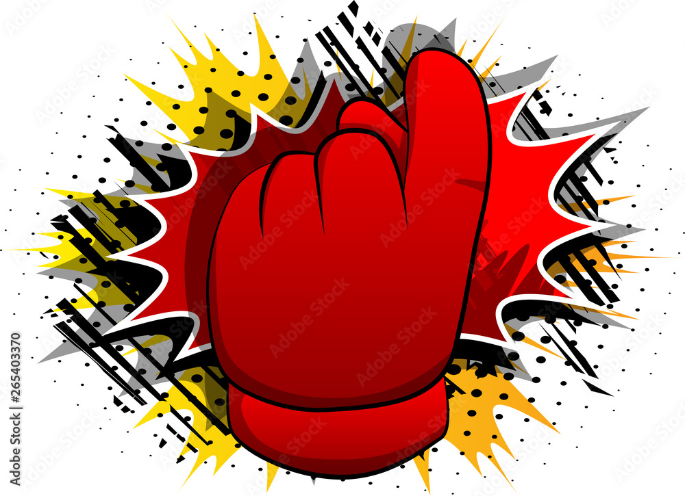 Vector cartoon hand showing invitation sign. Illustrated hand sign on ...