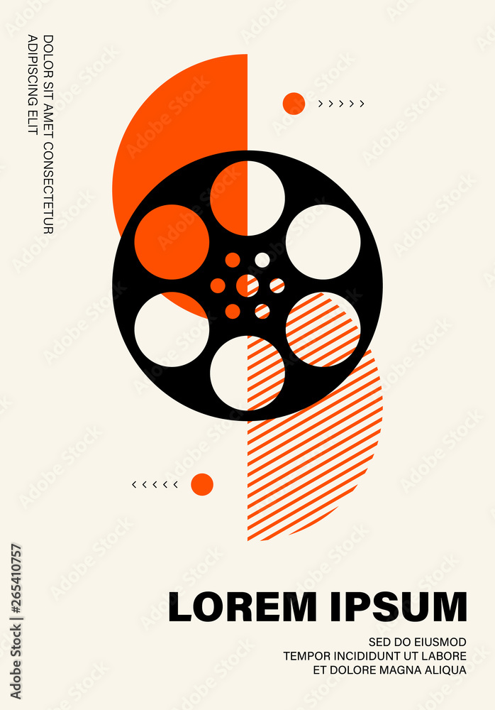 Movie and film poster modern vintage retro style Stock Vector | Adobe Stock