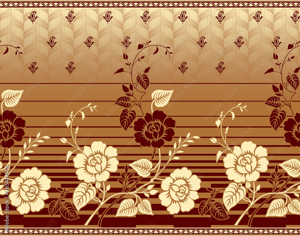 Brown Flower Border Design | Best Flower Site