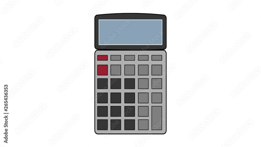 The animation of the calculator with the included alpha channel ...