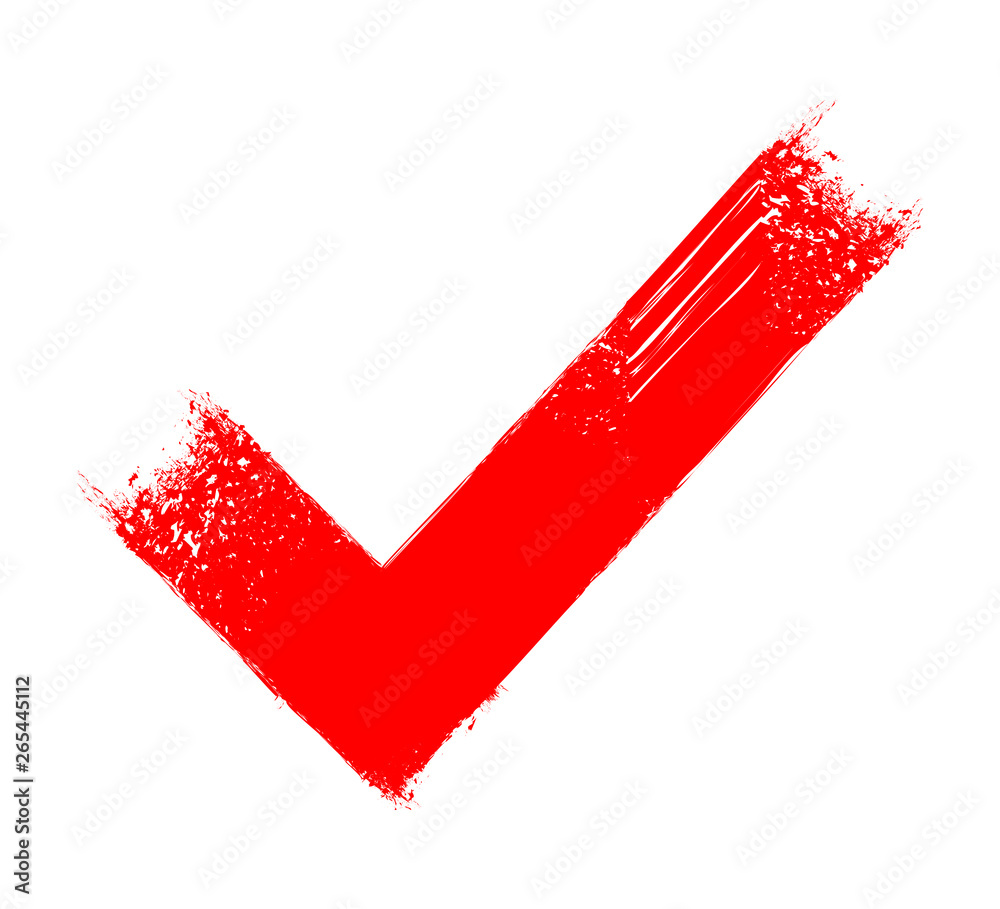 Red tick icon Stock Vector | Adobe Stock