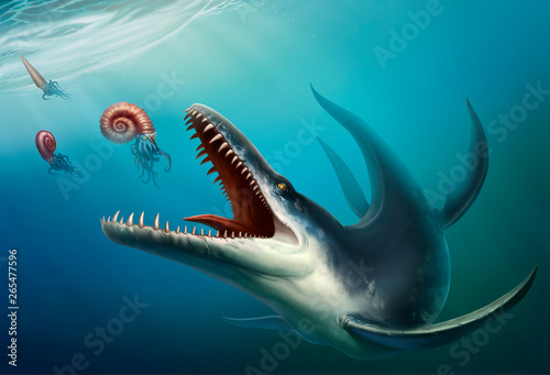 Kronosaurus was a marine reptile that lived in the ocean during the ...