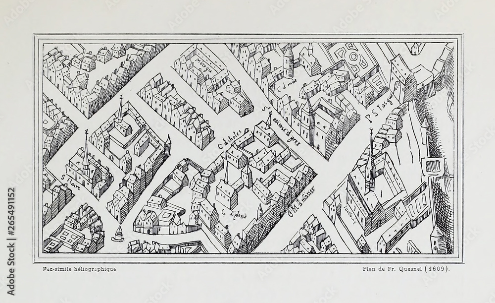 Photo & Art Print Plan of Paris, ruskpp