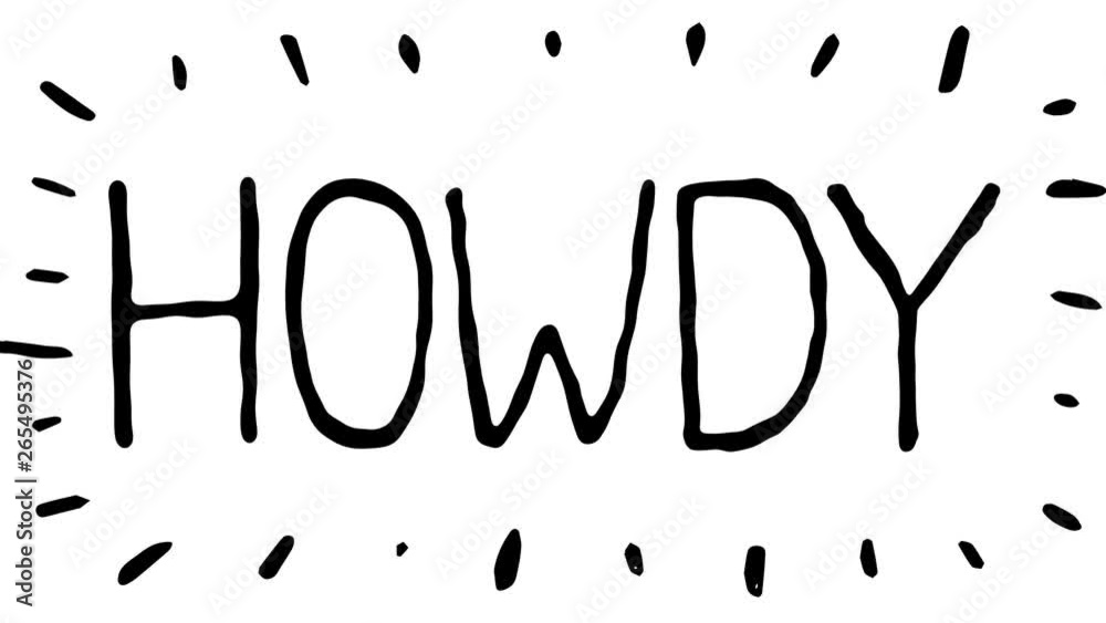 Hello Letters Scribble Animation Doodle/ Animation of doodled howdy ...