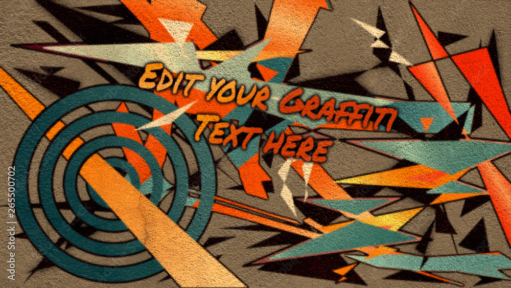 Graffiti Wall Title Stock Template | Adobe Stock
