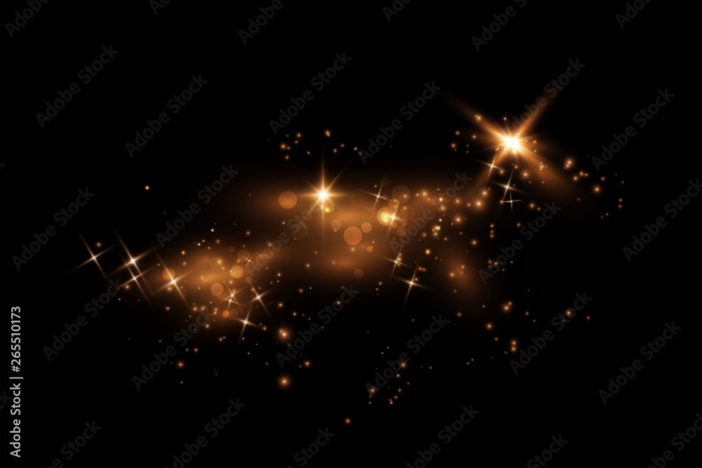 Glow light effect. Vector illustration. Christmas flash. dust Stock ...