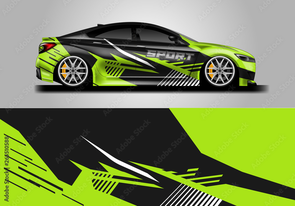 Sticker car design vector. Graphic abstract background designs for ...