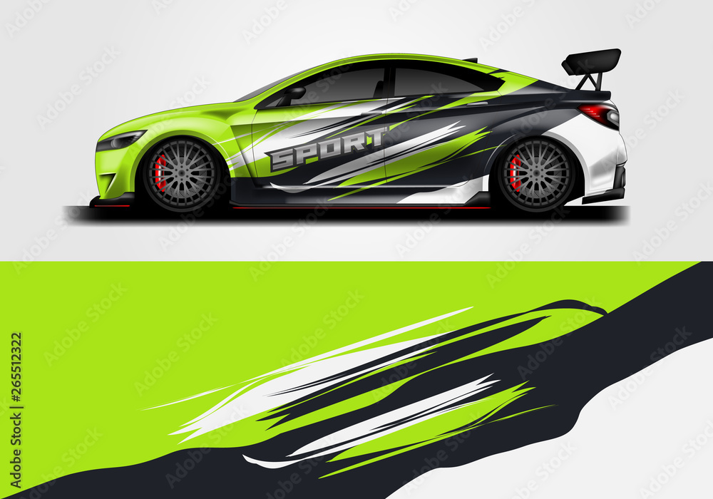 Sticker car design vector. Graphic abstract background designs for ...