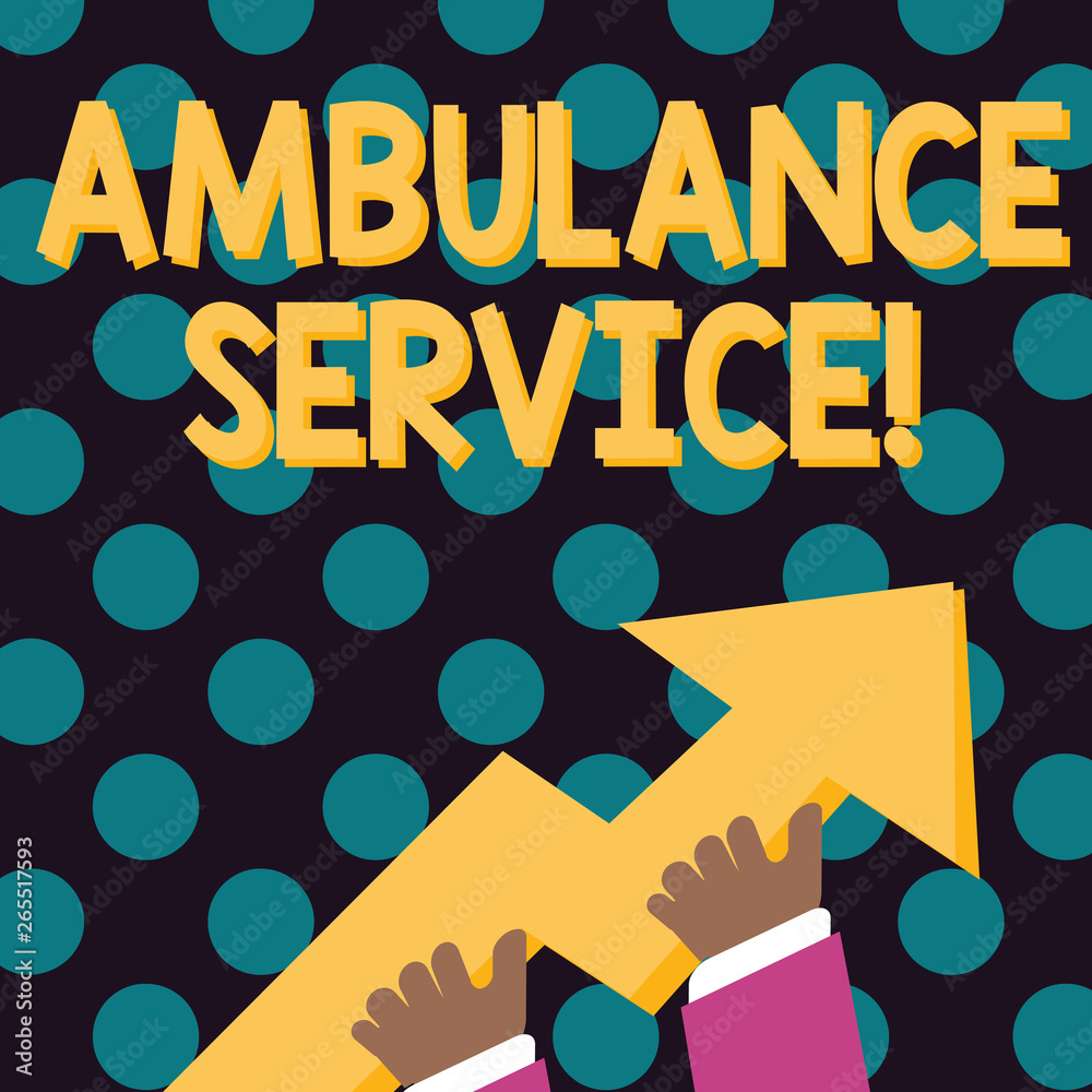 Word writing text Ambulance Service. Business photo showcasing ...