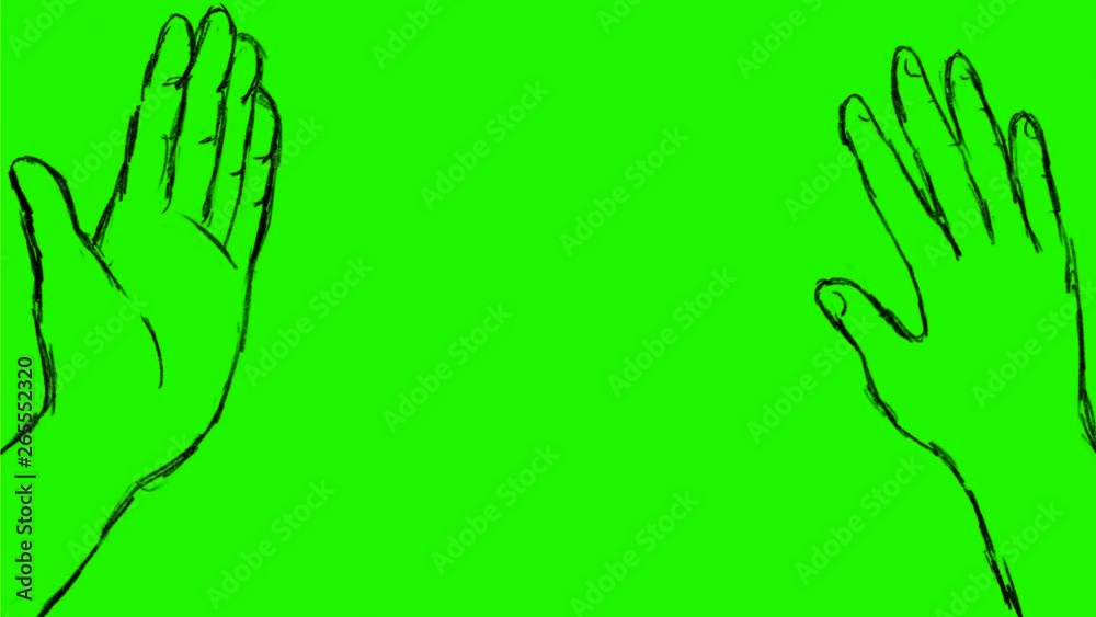 Video Stock 2d Animation motion graphics drawing of two hands ...