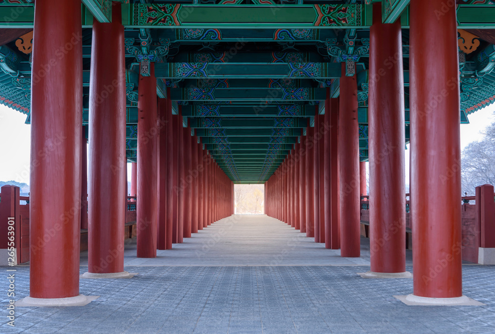 Woljeonggyo bridge In Gyeongju, Korea, which is still a historical ...