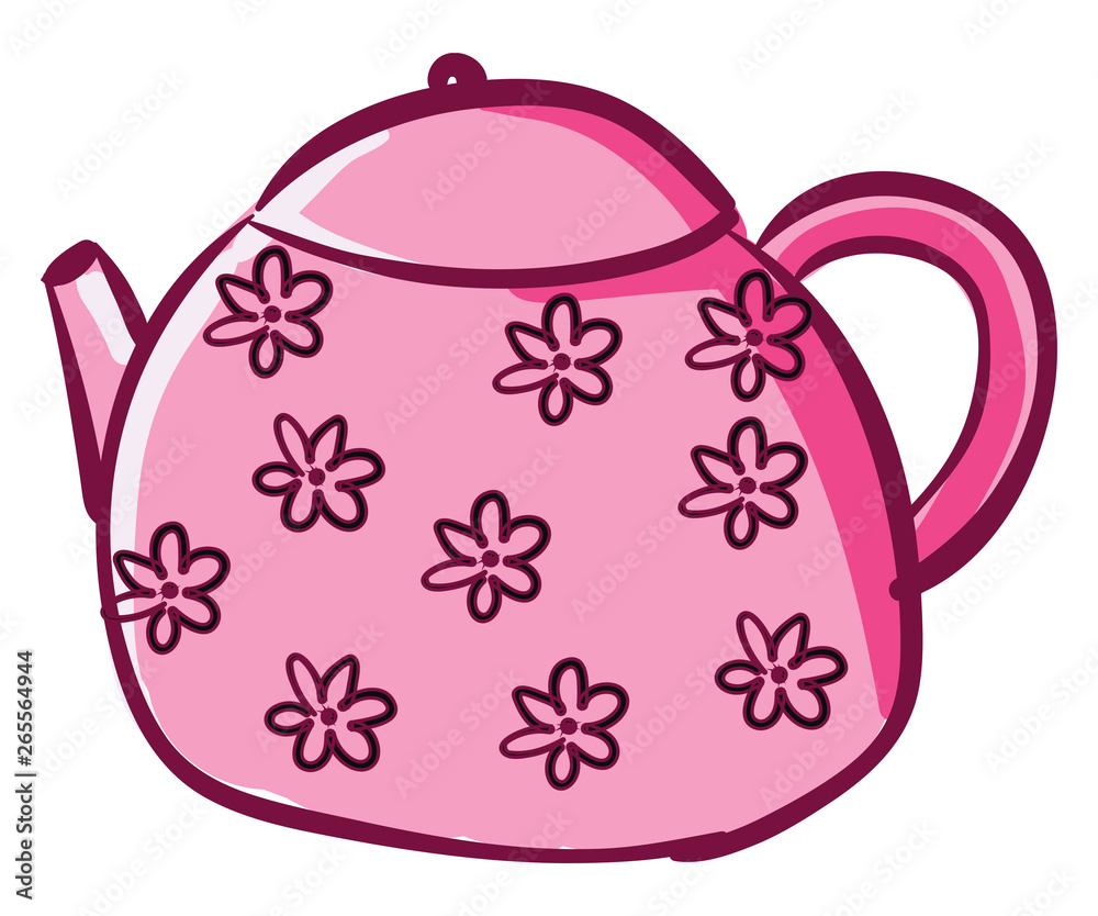 Pink Tea Pot Clip Art
