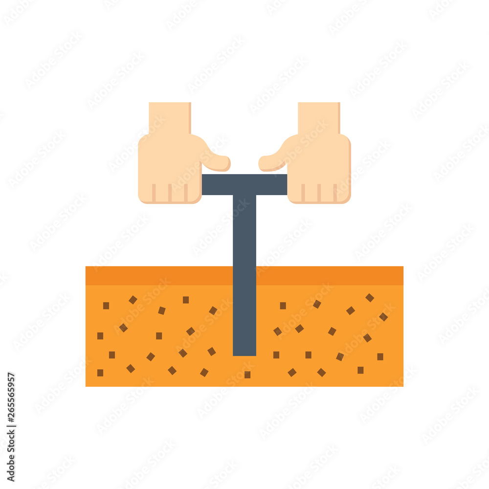 Soil sampling collecting vector icon. May called sample, sampler ...