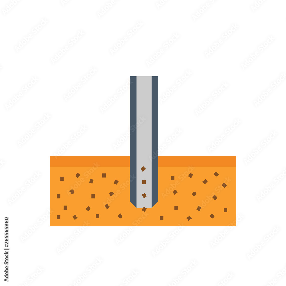 Soil sampling collecting vector icon. May called sample, sampler ...