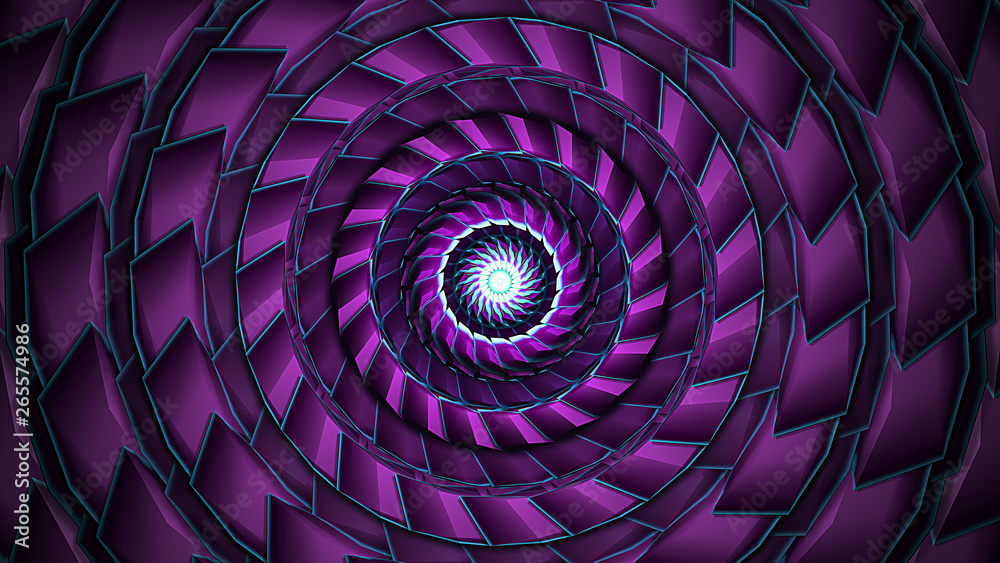 Purple mechanical vortex tunnel concept background Stock Illustration ...