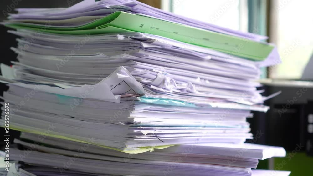 Document report and business busy concept: Businessman manager hands ...