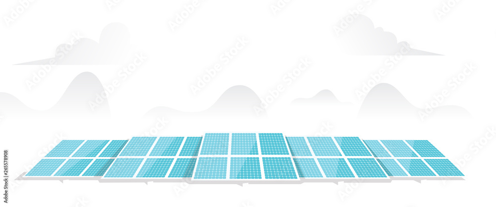 Solar energy panels. Solar batteries isolated on a white background ...
