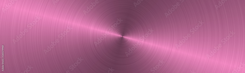 Circular brushed pink metal surface. Texture of metal. Abstract steel ...