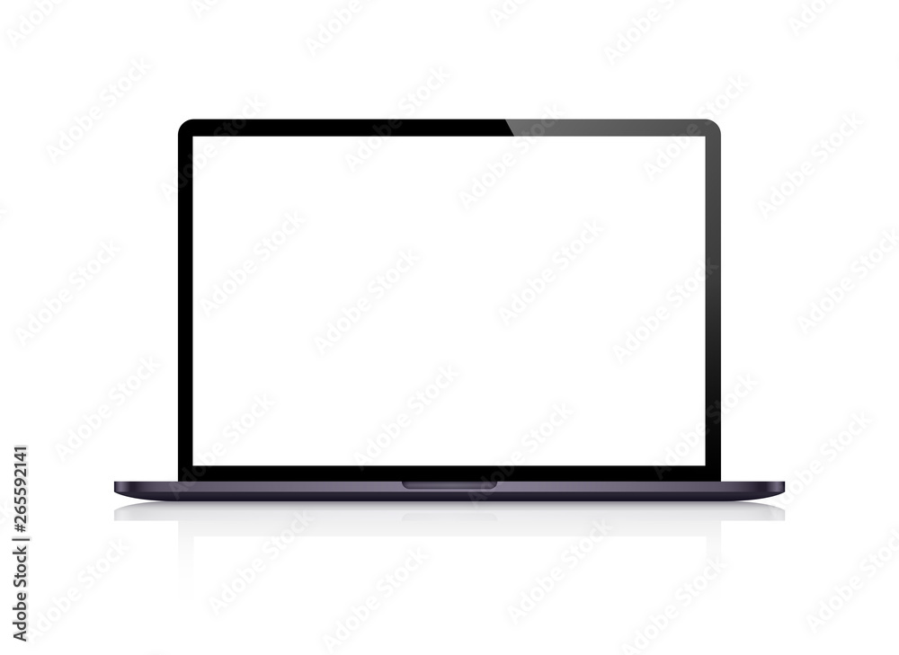 Realistic Laptop front view. Notebook - stock vector. Stock Vector ...