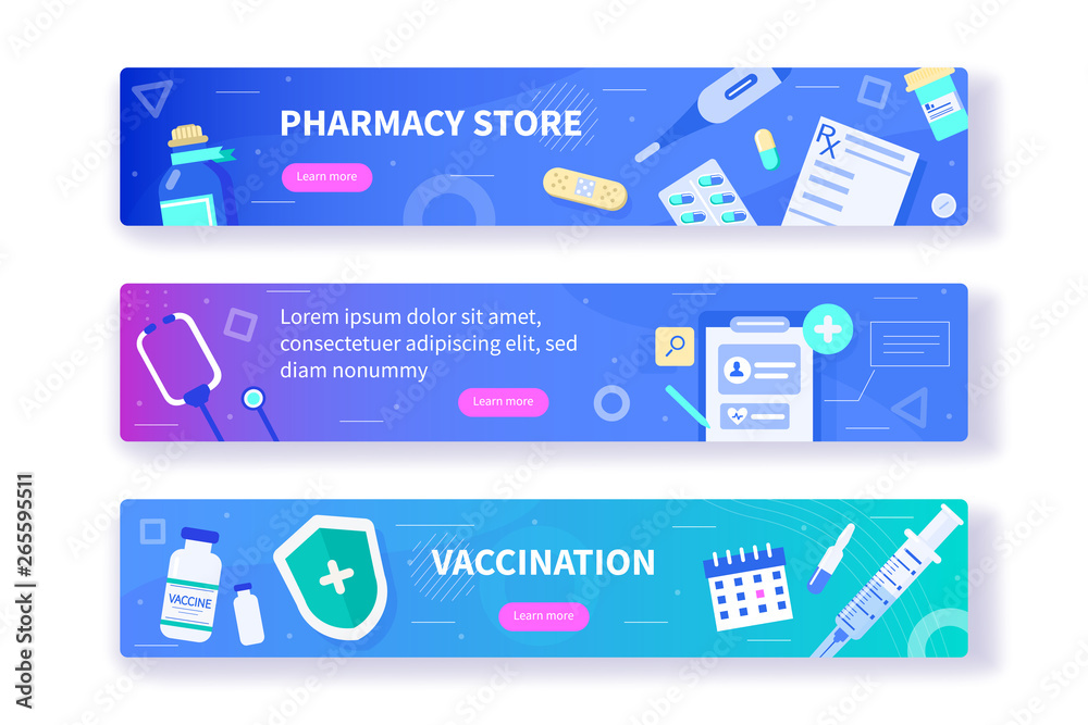 medical banners Stock Vector | Adobe Stock