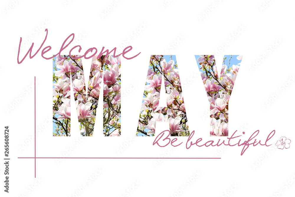 welcome May background Stock Photo | Adobe Stock