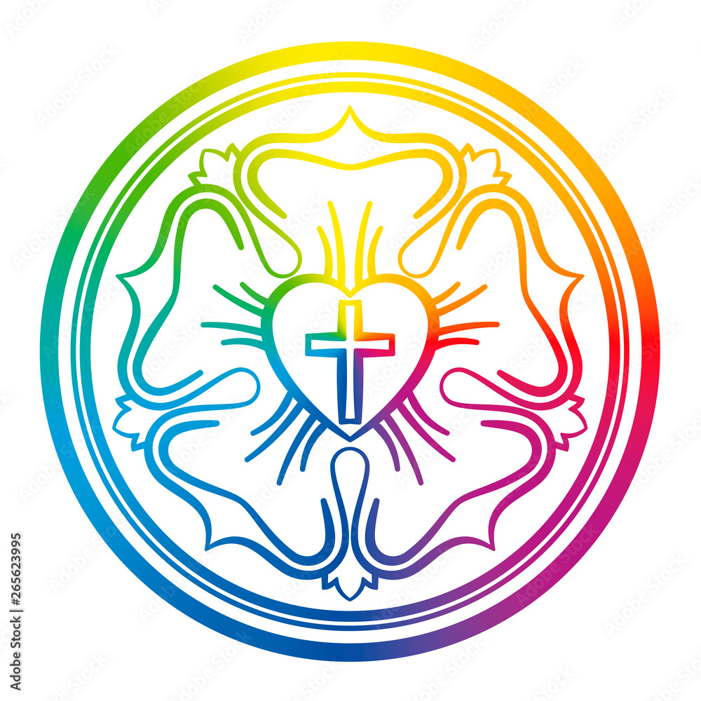 Lutheran Rose Vector