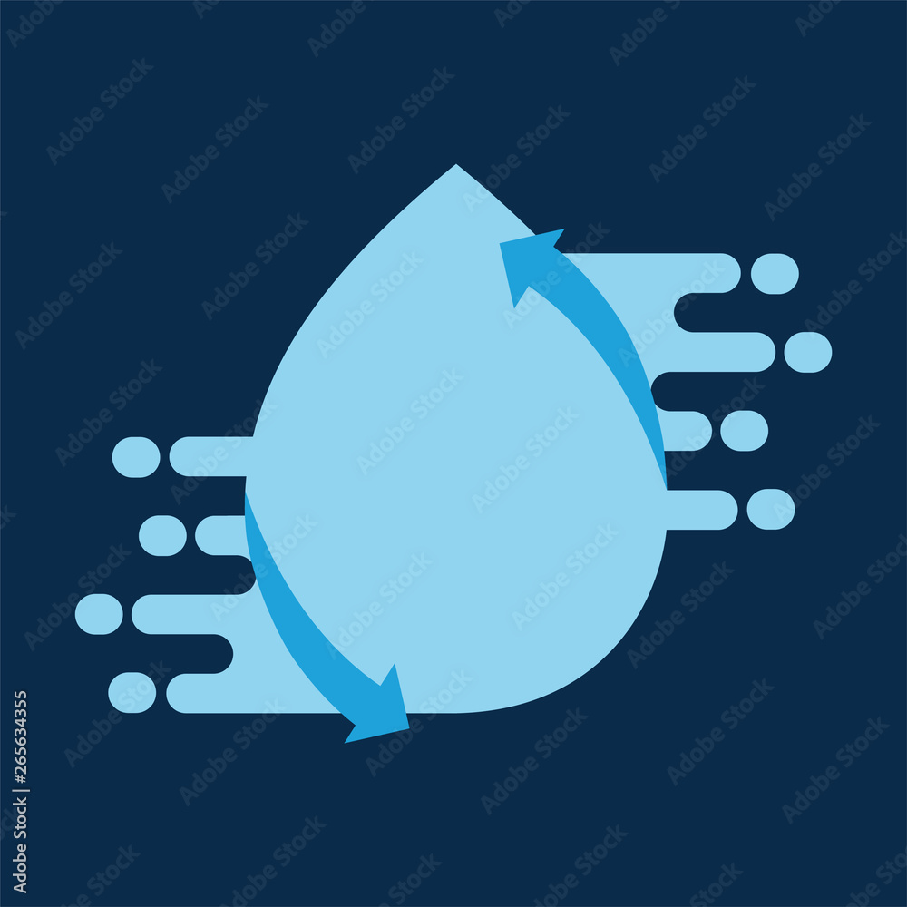 Water recycling concept. Water conservation metaphor. Symbol of water ...