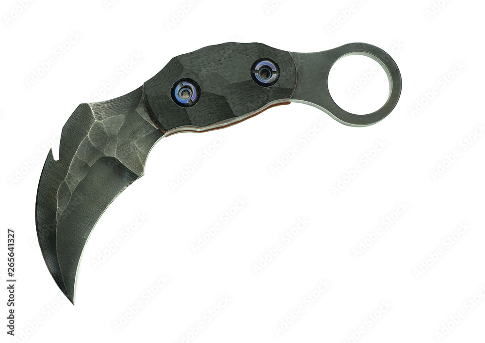 karambit knife tactical fighter on white background, self defense ...