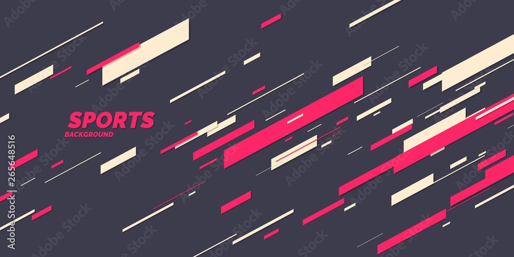 Modern colored poster for sports. Vector graphics Stock Vector | Adobe ...