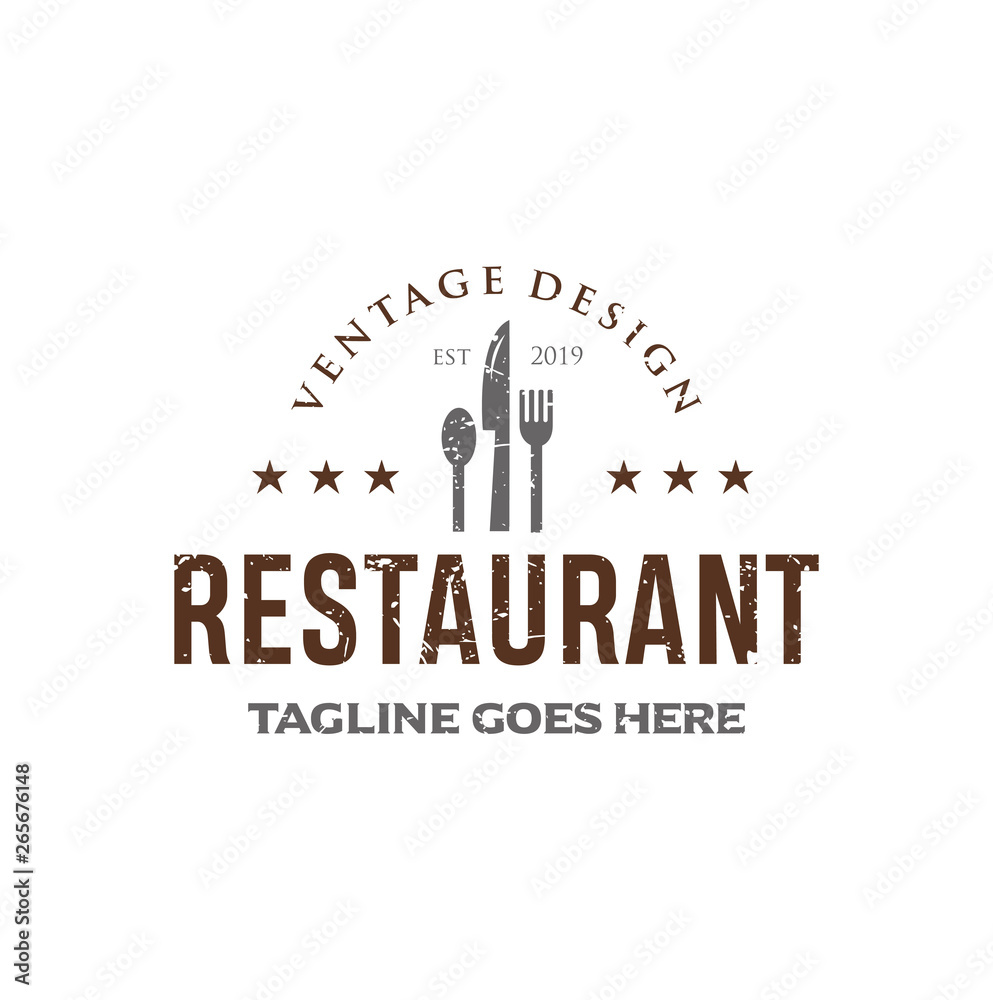 Vintage Restaurant logo design inspirations Rustic . Cafe Logo Hipster ...