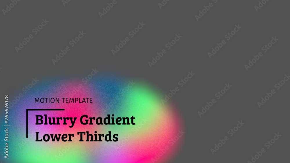 Blurry Gradient Lower Thirds Stock Template | Adobe Stock