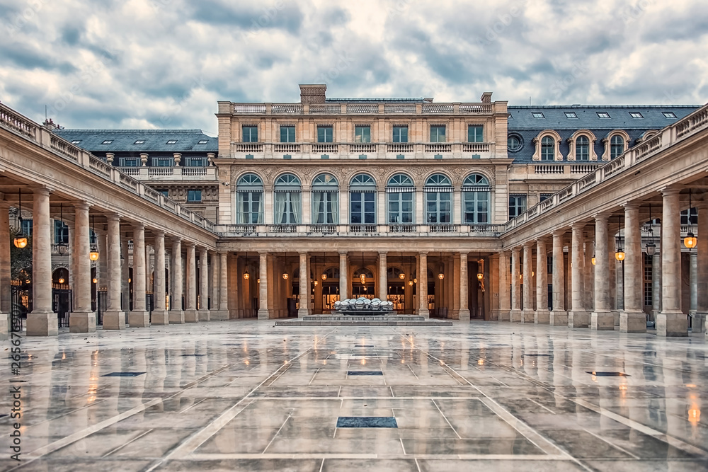 Palais Royal courtyard in Paris, France Stock Photo | Adobe Stock