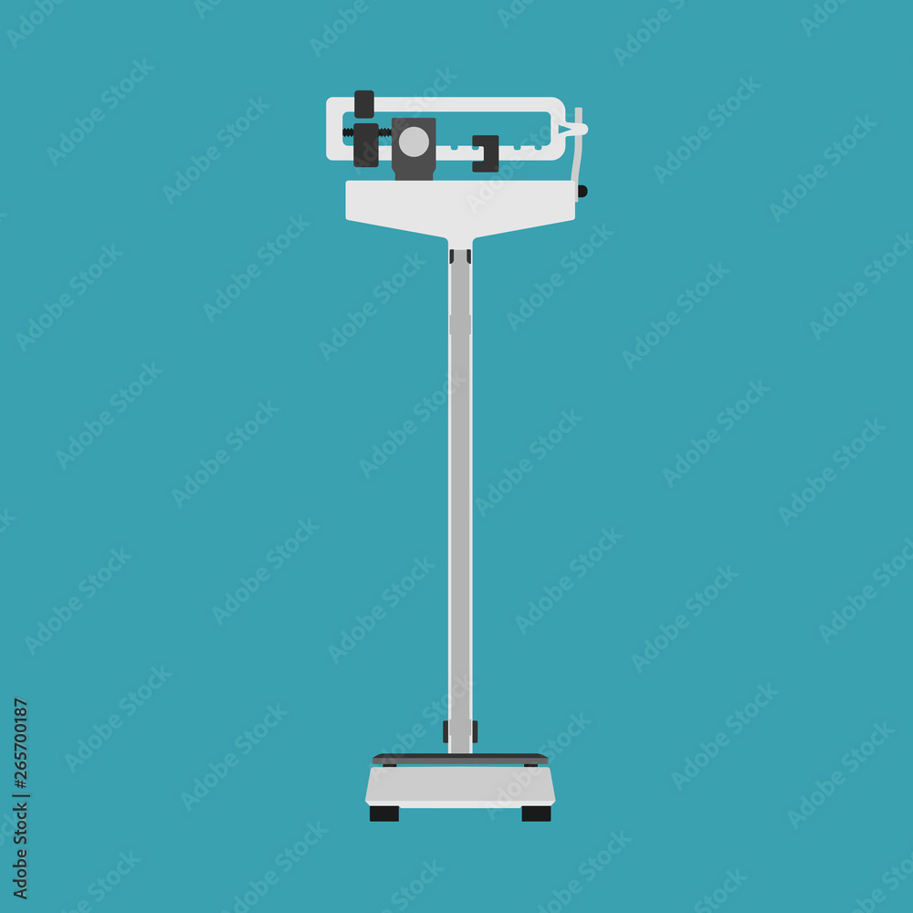 Physician scale vector icon care. Doctor medical diet active exercise ...