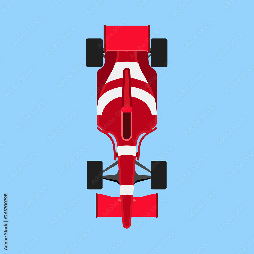 Formula 1 race car sport vector icon top view. Speed auto f1 champion ...