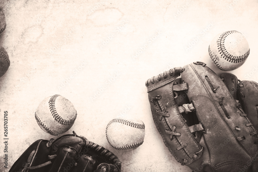 Vintage style baseball background with copy space. Stock Photo | Adobe ...