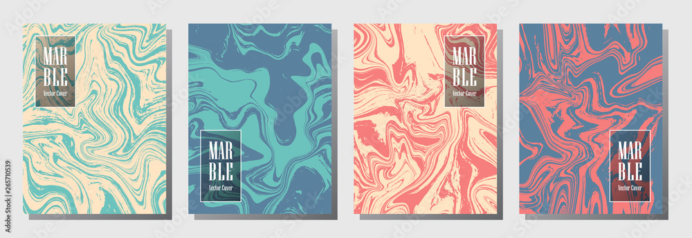 Minimalist journal layouts set. Graphic design for binder template ...