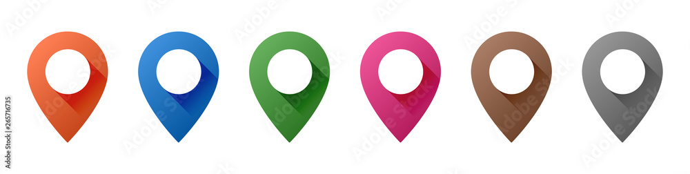 Map Pin Icons Stock Vector | Adobe Stock