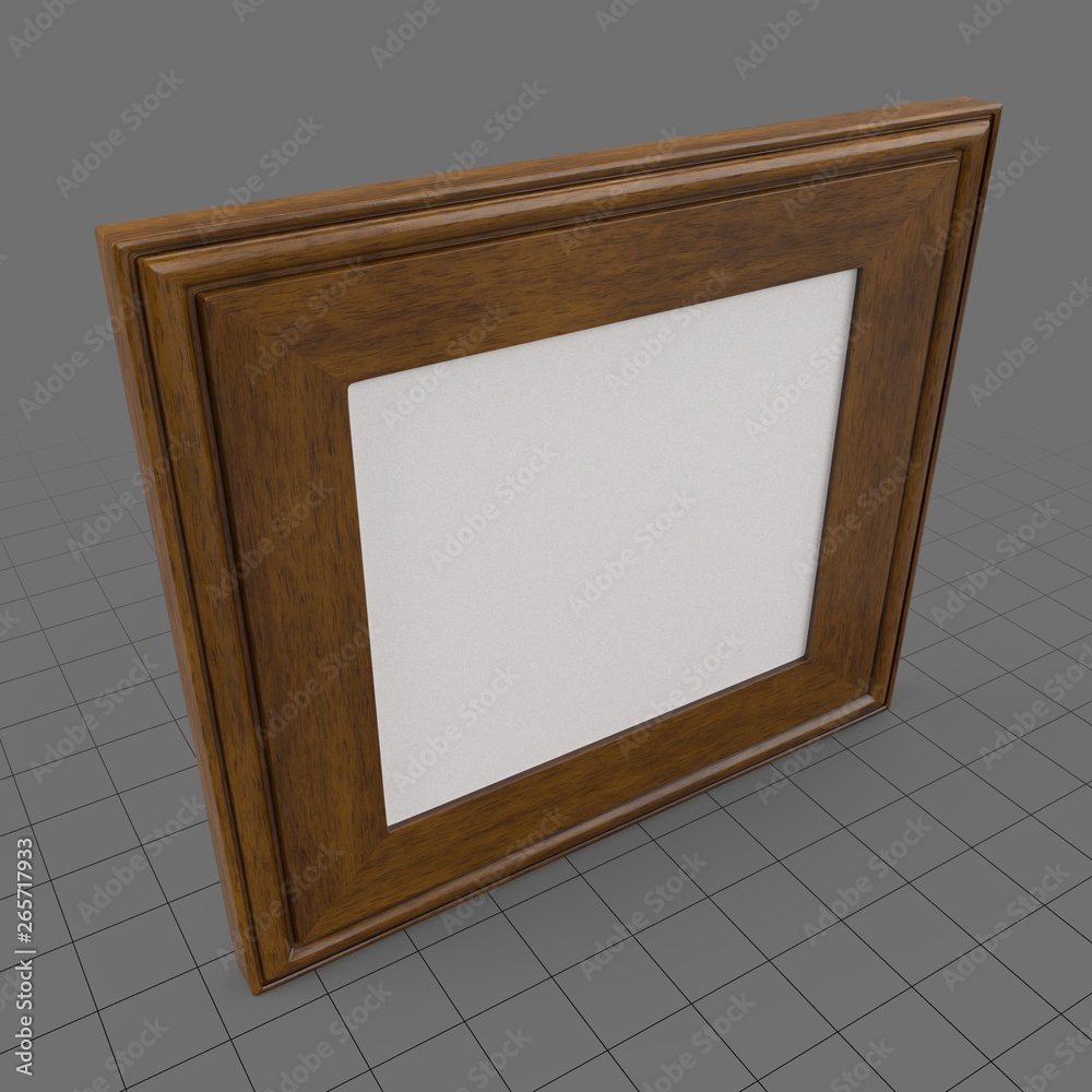 Square wooden frame Stock 3D asset | Adobe Stock