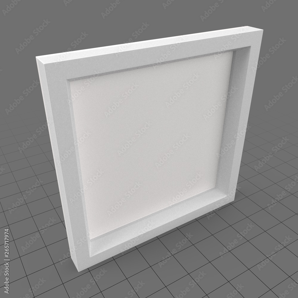 White thick square frame Stock 3D asset | Adobe Stock