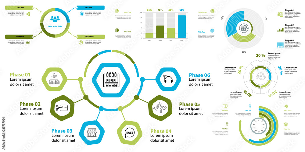 Business inforgraphic design set for strategy concept. Can be used for ...