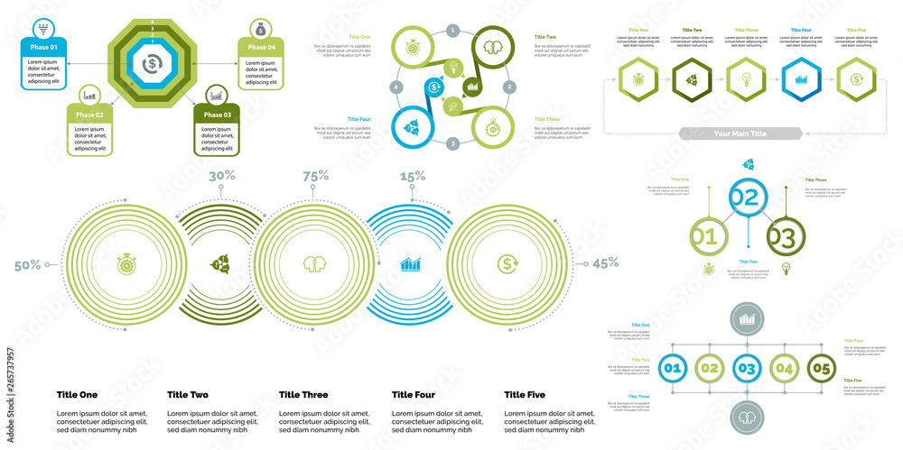 Business inforgraphic design set for strategy concept. Can be used for ...
