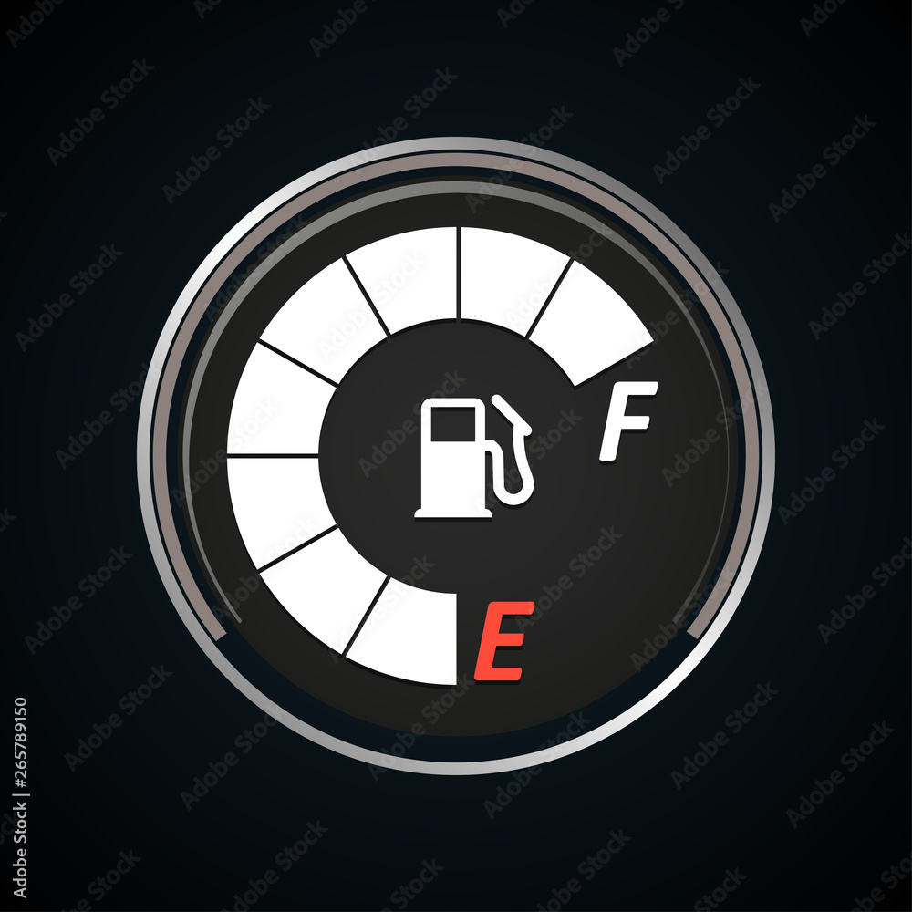 Fuel gauge icon. Gasoline indicator. Vector illustration Stock Vector ...