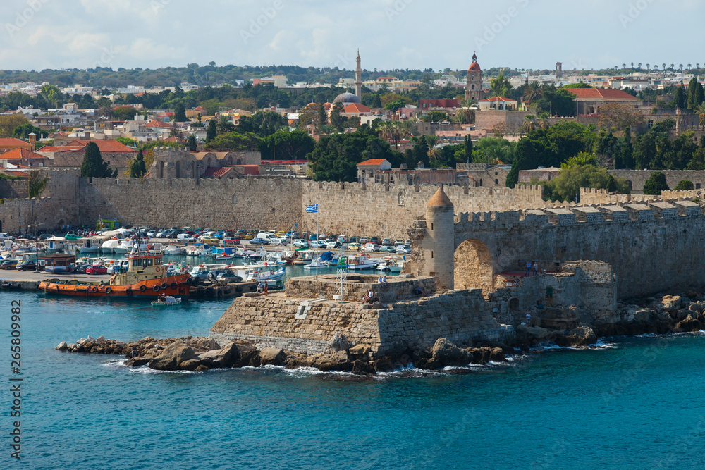 Ciudad de Rodas, Isla de Rodas, Dodecaneso, Grecia Stock Photo | Adobe ...