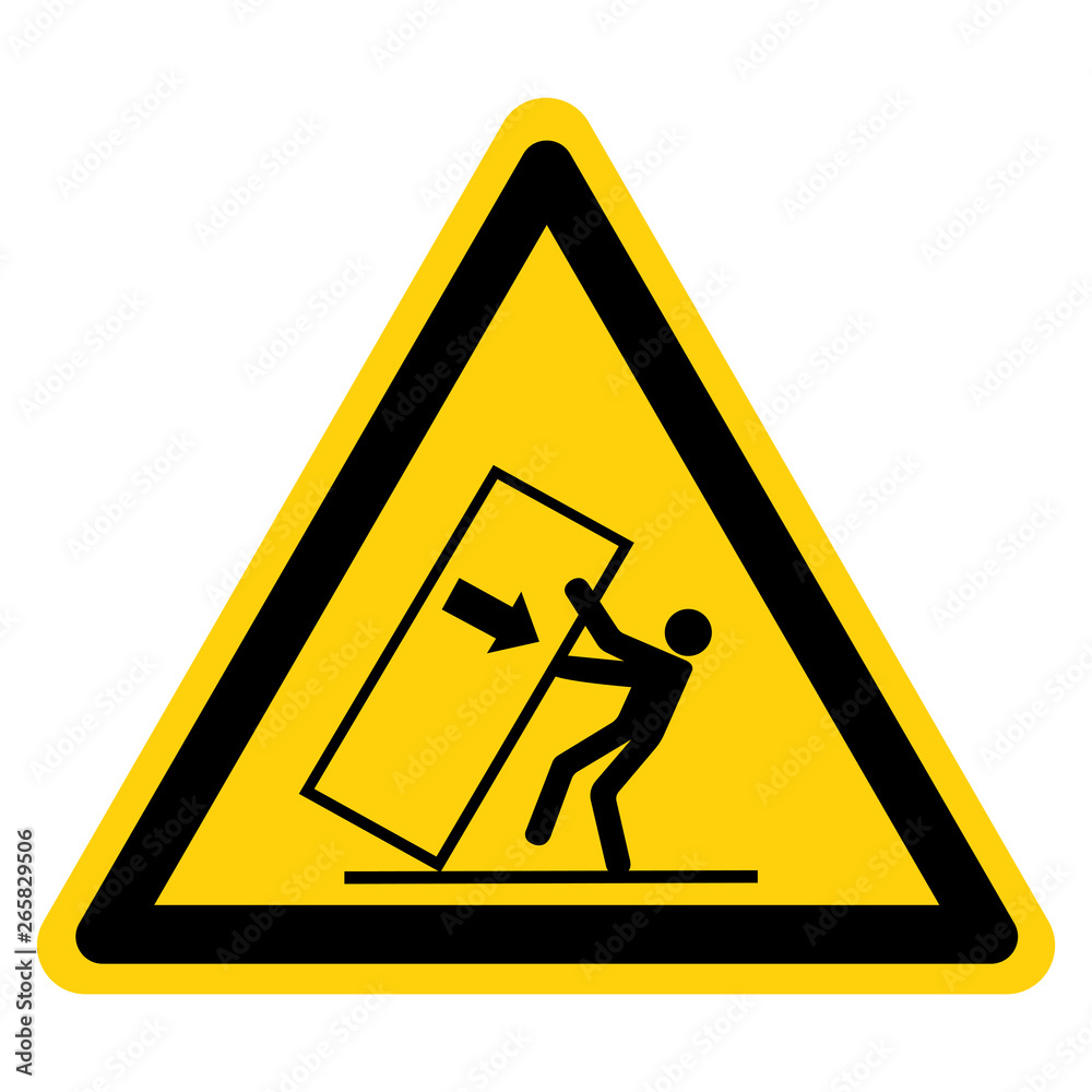Body Crush Tip over Hazard Symbol Sign, Vector Illustration, Isolate On ...