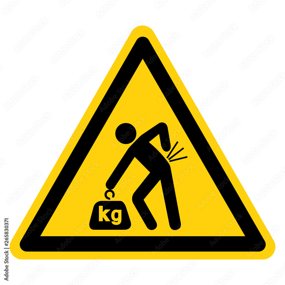 Lifting Hazard Symbol Sign, Vector Illustration, Isolate On White ...