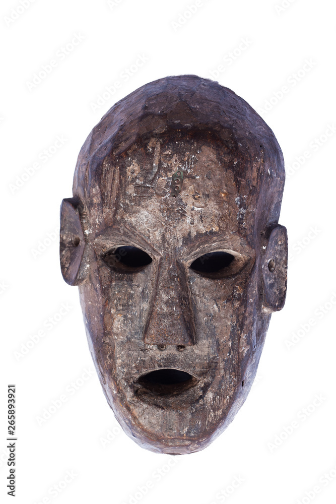 African wooden mask. African wooden painted mask made made by african ...
