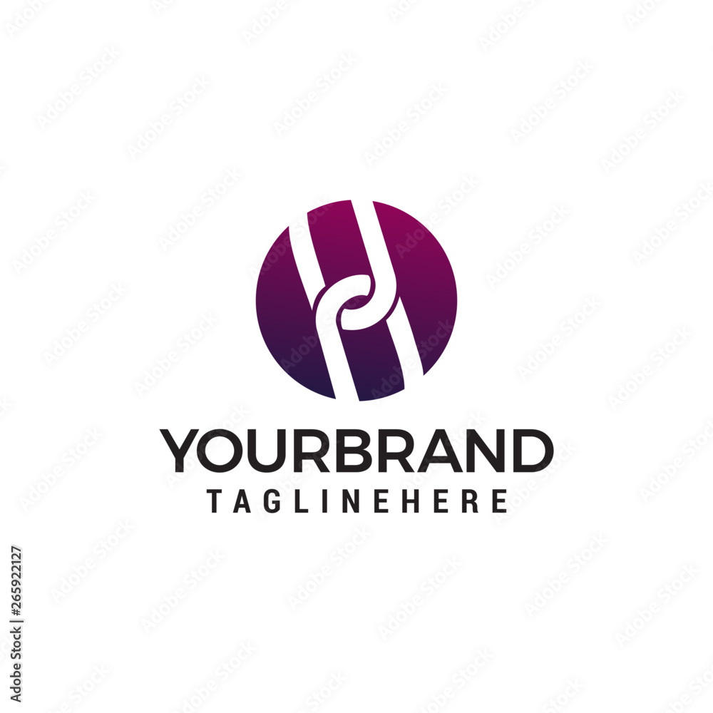 chain Link logo design concept template vector Stock Vector | Adobe Stock