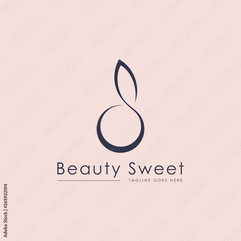 Beauty S Logo - Vector logo template Stock Vector | Adobe Stock