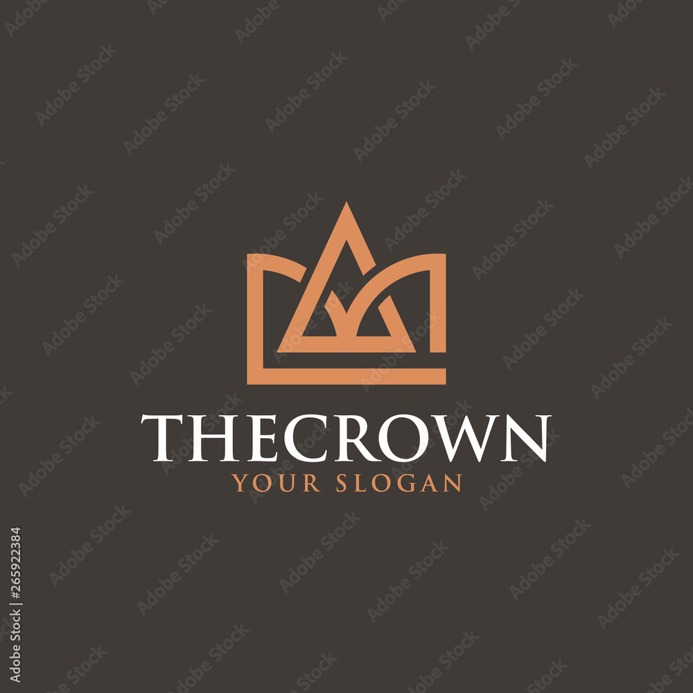 The Crown Logo - Vector logo template Stock Vector | Adobe Stock
