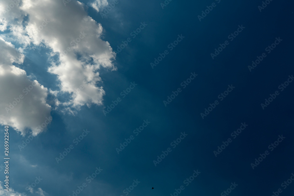 Beautiful blue sky with patchy white cloud on tropical weather in ...